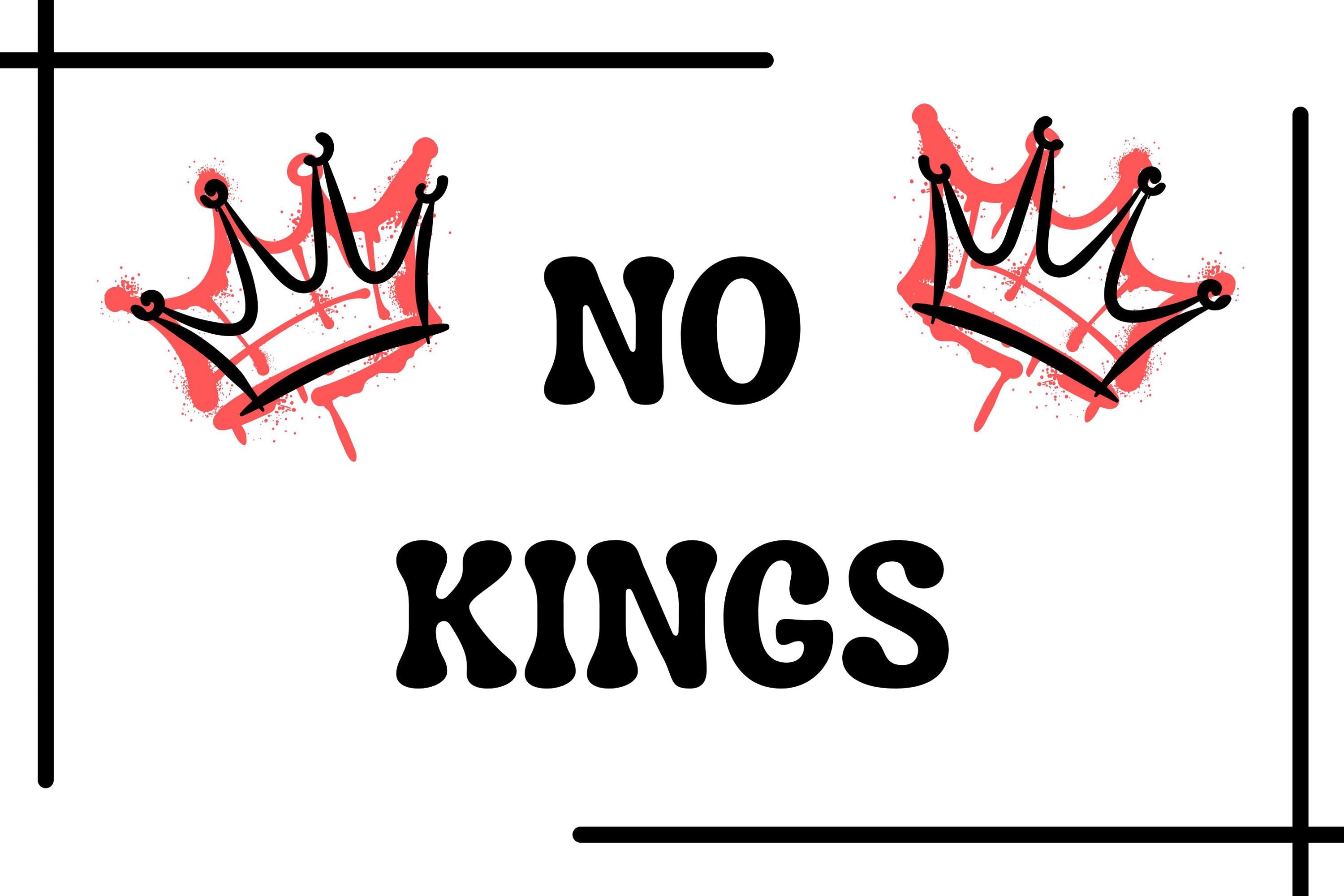 Printable Protest Sign. No Kings White Yard Sign - Etsy