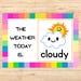 Weather Cards Vocabulary, 10 Montessori Cards, Nomenclature, Printable ...