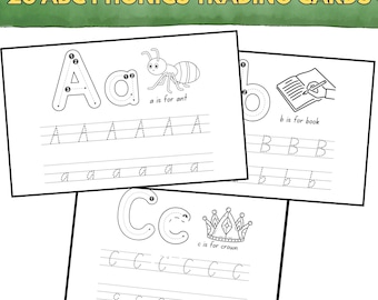 Alphabet Tracing - Etsy