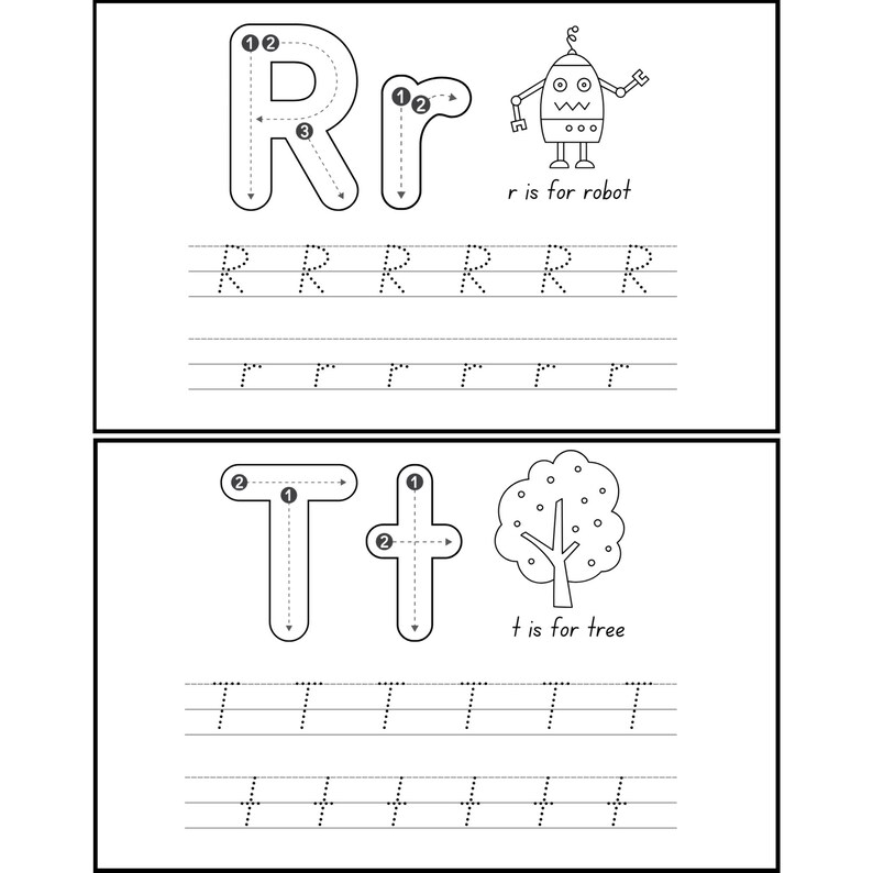 26 ABC Phonics Tracing Cards, Letter Tracing & Handwriting Practice ...