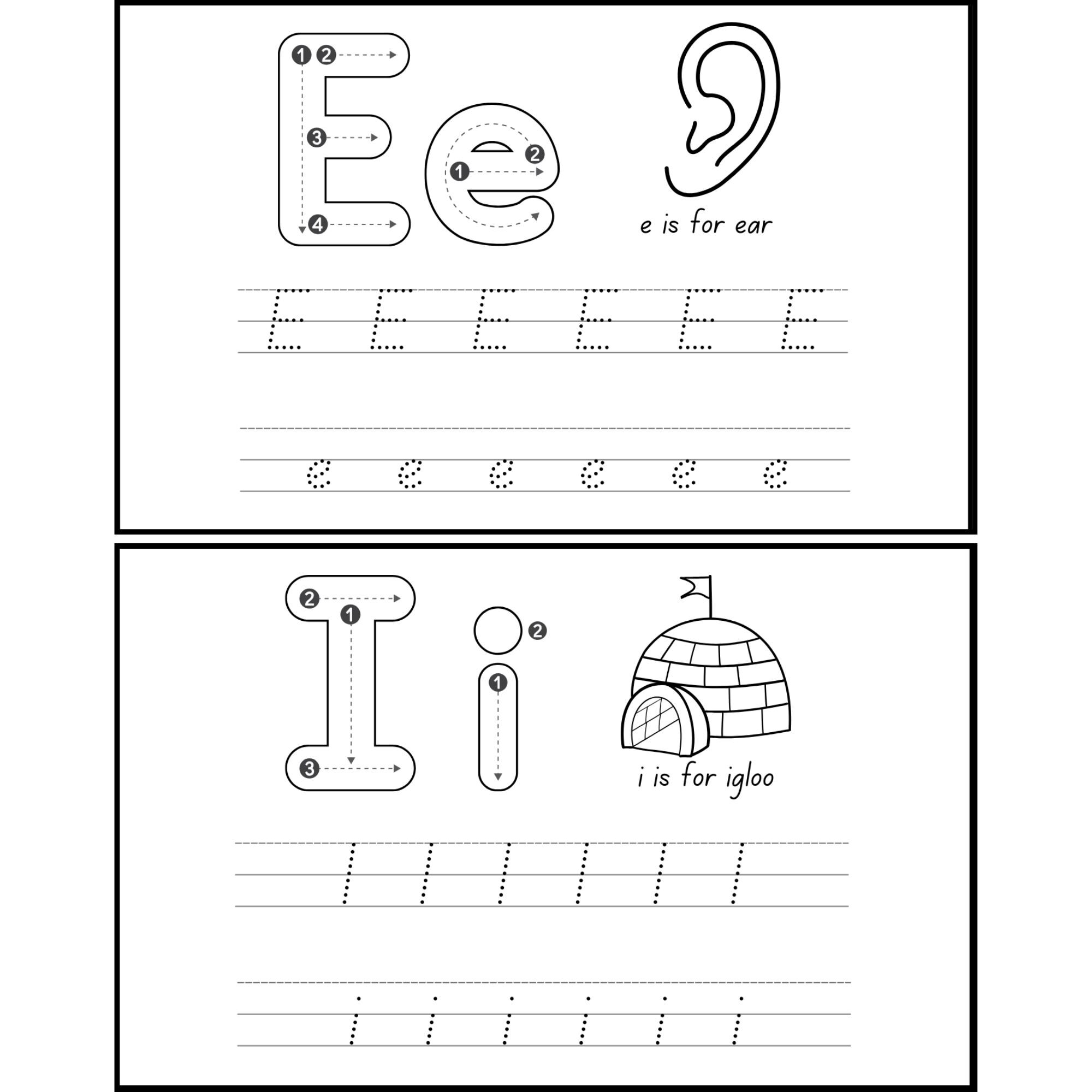 26 ABC Phonics Tracing Cards, Letter Tracing & Handwriting Practice ...