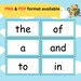 100 Printable Fry's First Hundred Sight Word Flashcards Kindergarten ...
