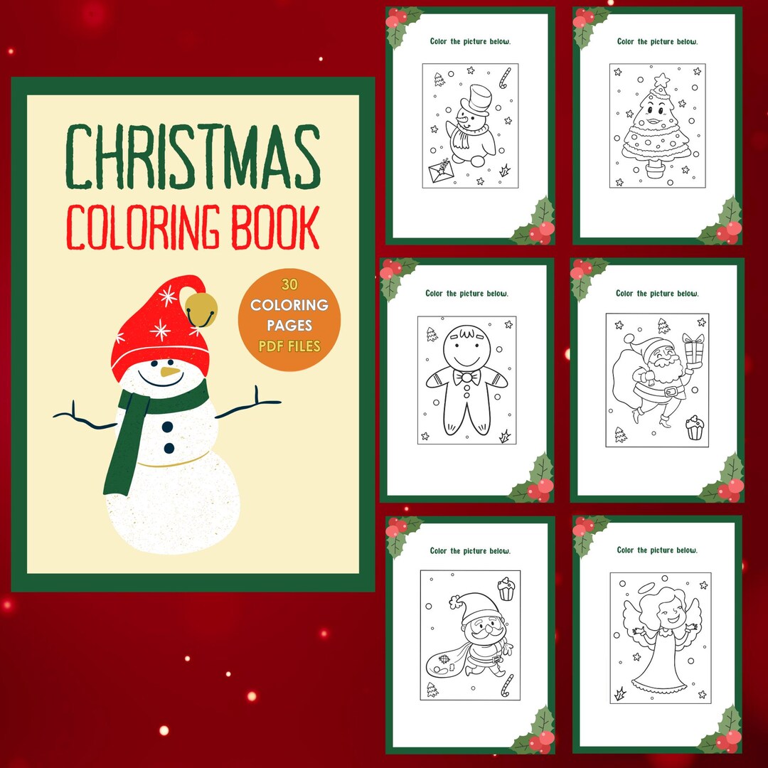 Christmas Winter Kids Coloring Page, Xmas, Easy to Color, Fun Kids ...