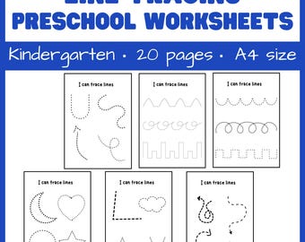 Tracing Practice, Pre-writing Worksheets, Line Tracing, Toddler ...