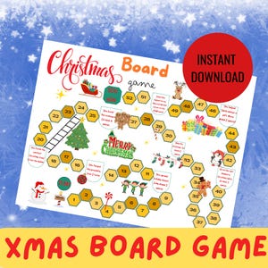 PRINTABLE Christmas Board Game, Xmas Family Party, Toddler Winter ...