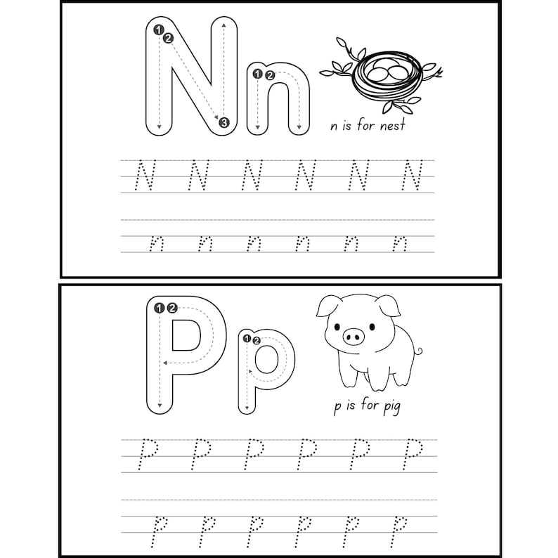 26 ABC Phonics Tracing Cards, Letter Tracing & Handwriting Practice ...