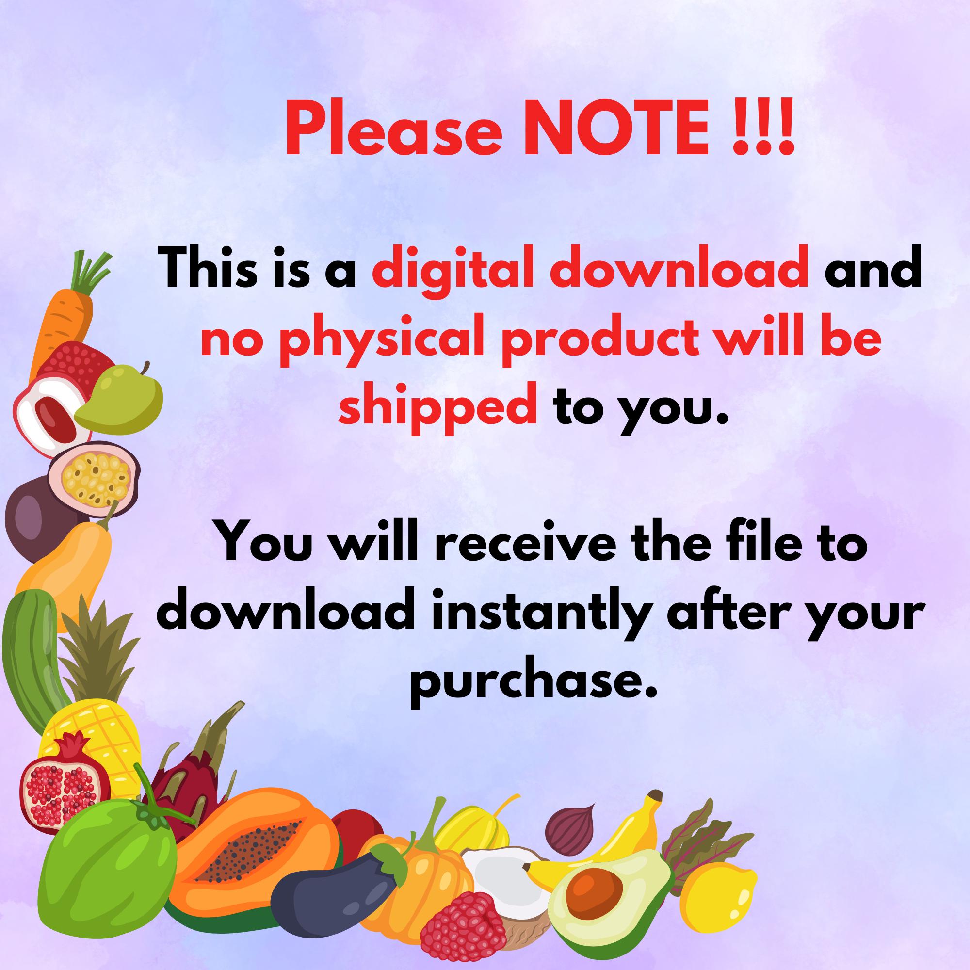 32 Mini Watercolor FRUIT Flashcards, Kids Printable, Learning Fruit ...