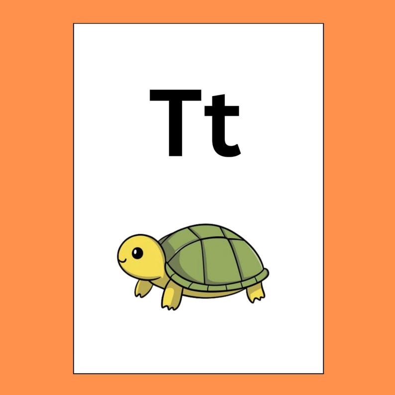 26 ABC Flash Cards, Educational Cards, A-Z Cards, Learn Abcs, Alphabet ...