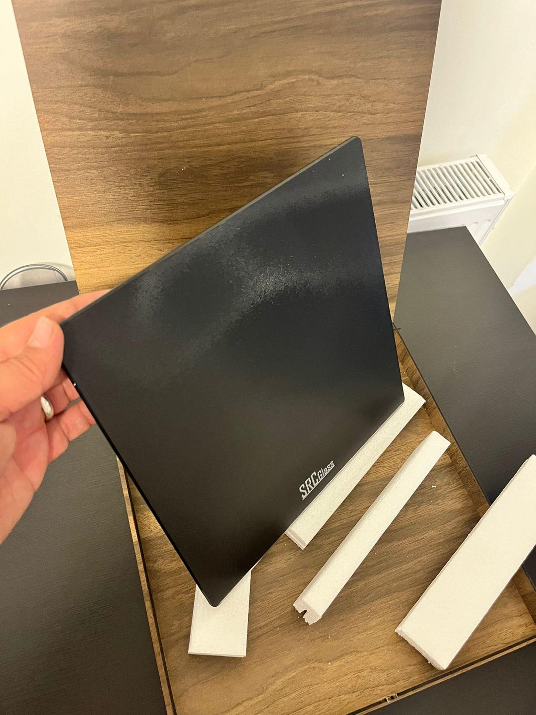 Custom Tempered Glass Gaming Mouse Pad, Black Anti-slip Computer ...