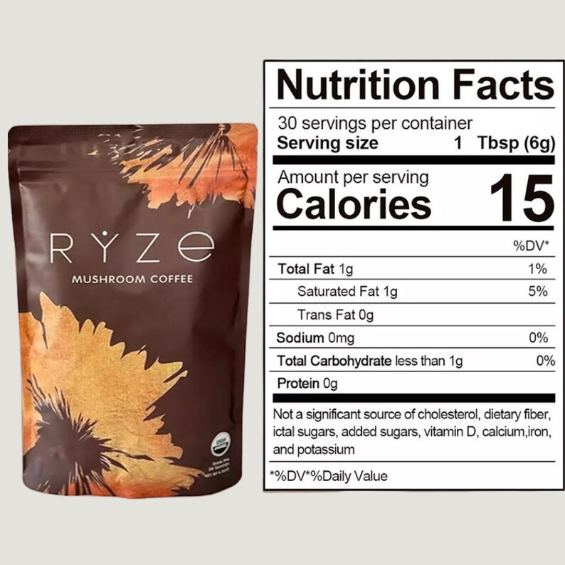 RYZE Mushroom Coffee Handmade Instant Coffee With 6 Adaptogenic ...