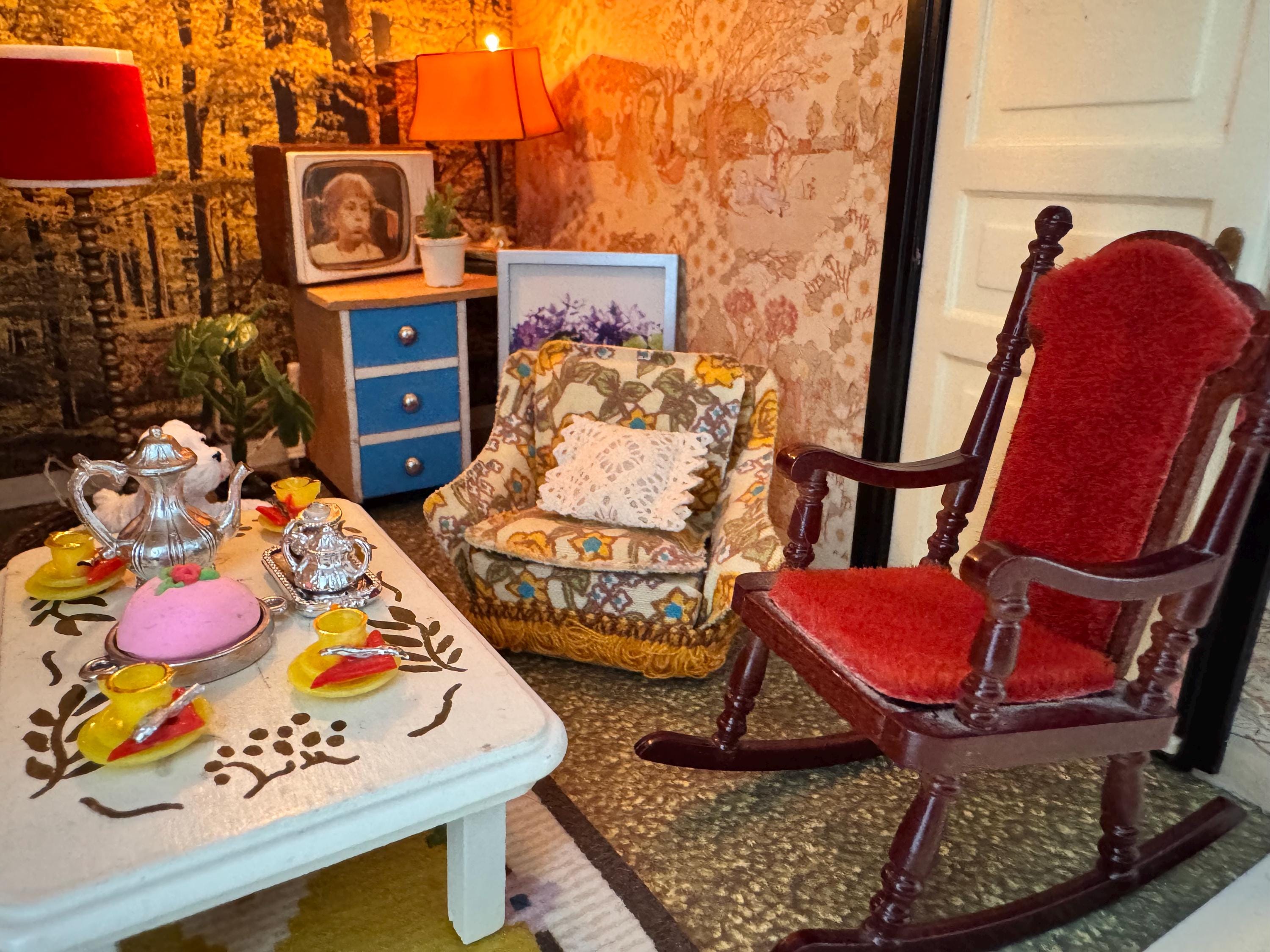 Vintage 1970s Lundby Dollhouse Living Room – Retro Miniature Furniture ...
