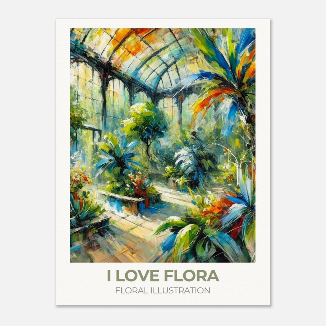 I Love Flora: Indoor Garden House Wall Art Vintage Style Floral Decor ...
