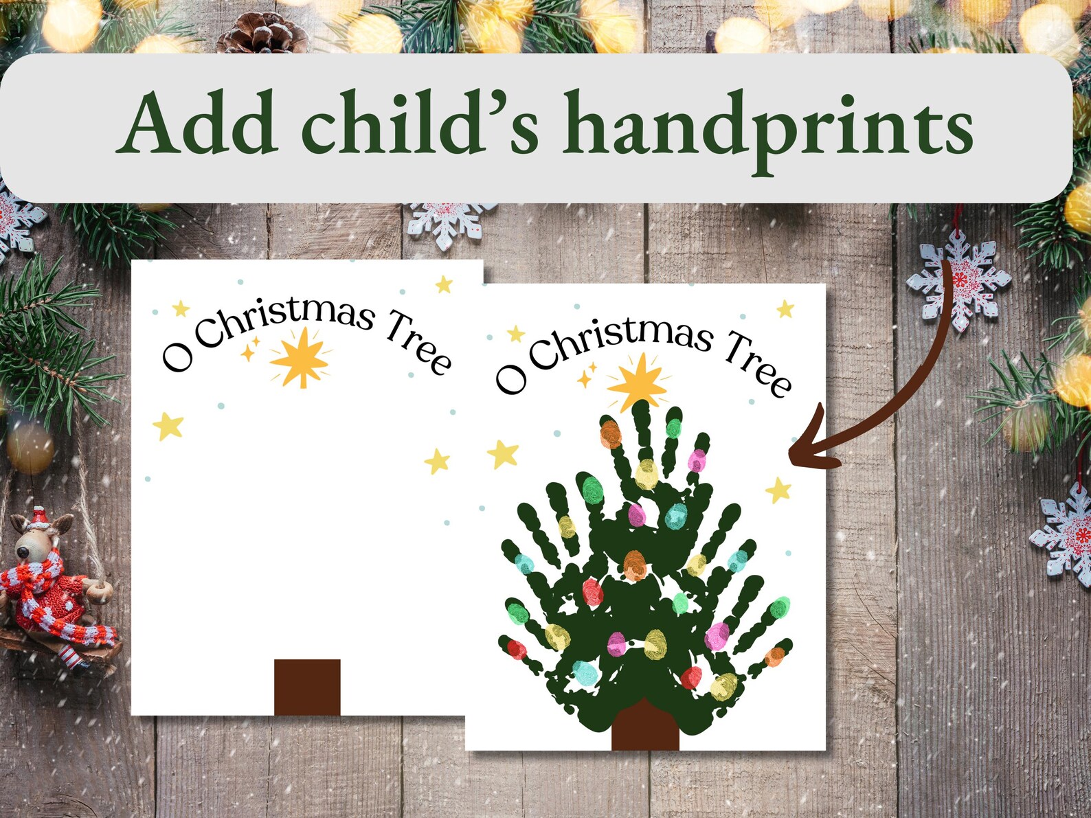 Christmas Handprint Craft, Handprint Art, Daycare Activity, Preschool ...