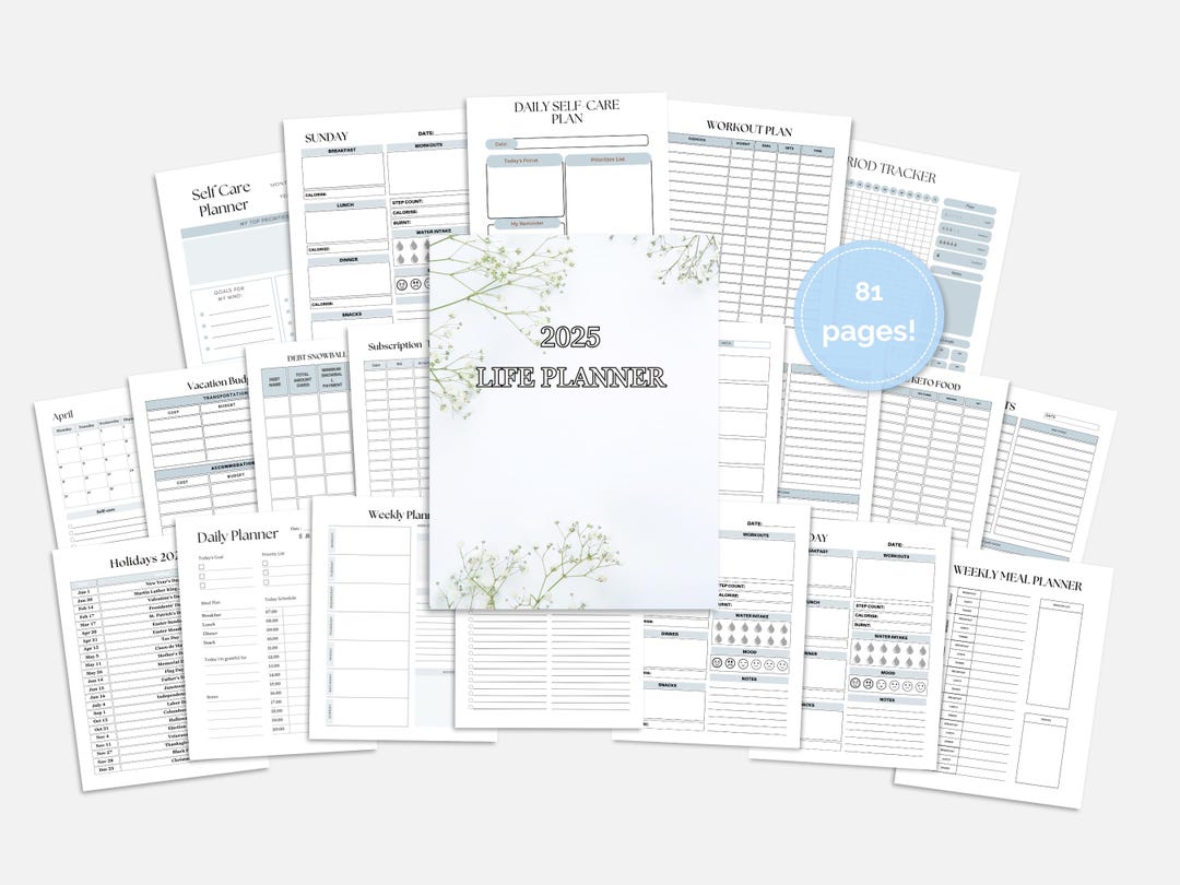Ultimate Life Planner Printable Bundle | Adhd Productivity Planner ...