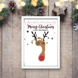Christmas Footprint Craft, Footprint Art, Daycare Activity, Preschool ...