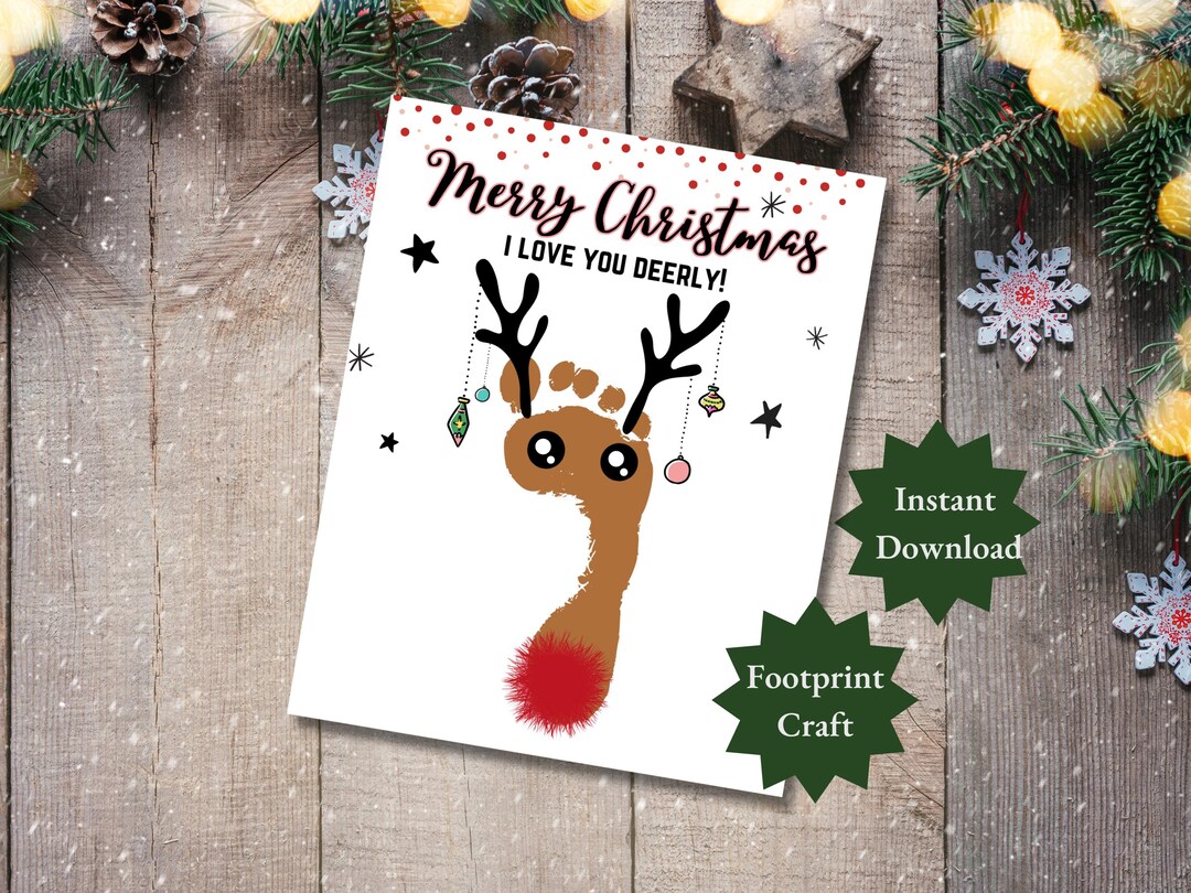 Christmas Footprint Craft, Footprint Art, Daycare Activity, Preschool ...