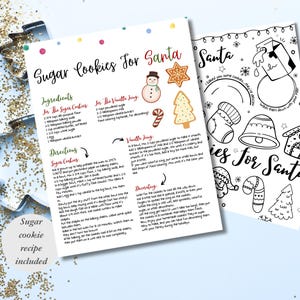 Santa Cookie Tray Placemat | PRINTABLE Christmas Placemat for Kids ...