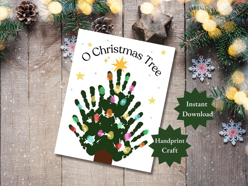 Christmas Handprint Craft, Handprint Art, Daycare Activity, Preschool ...