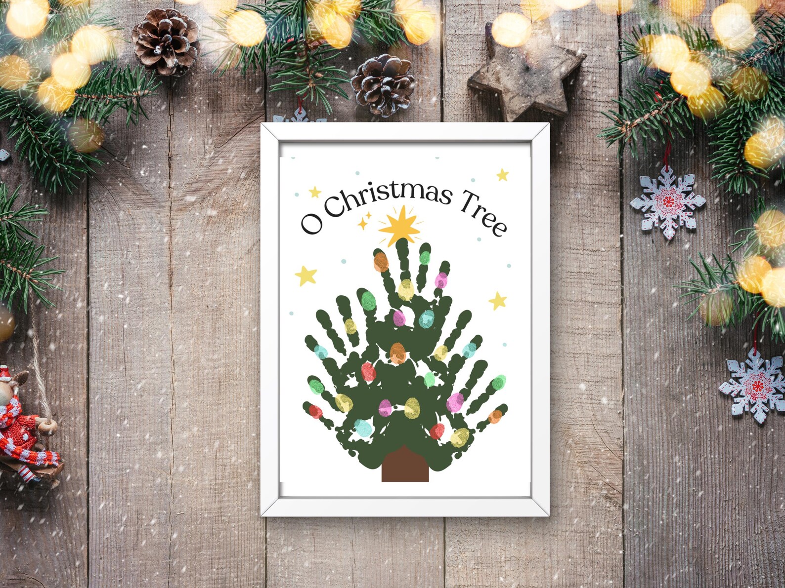 Christmas Handprint Craft, Handprint Art, Daycare Activity, Preschool ...