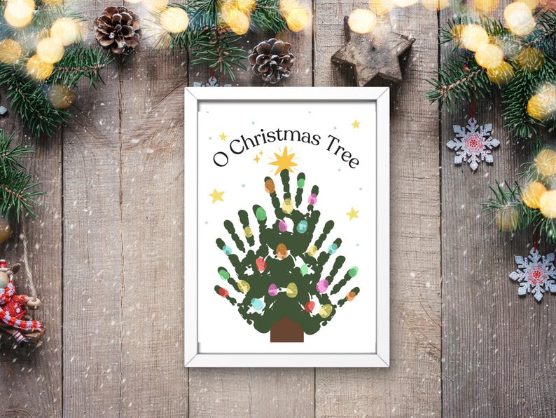 Christmas Handprint Craft, Handprint Art, Daycare Activity, Preschool ...