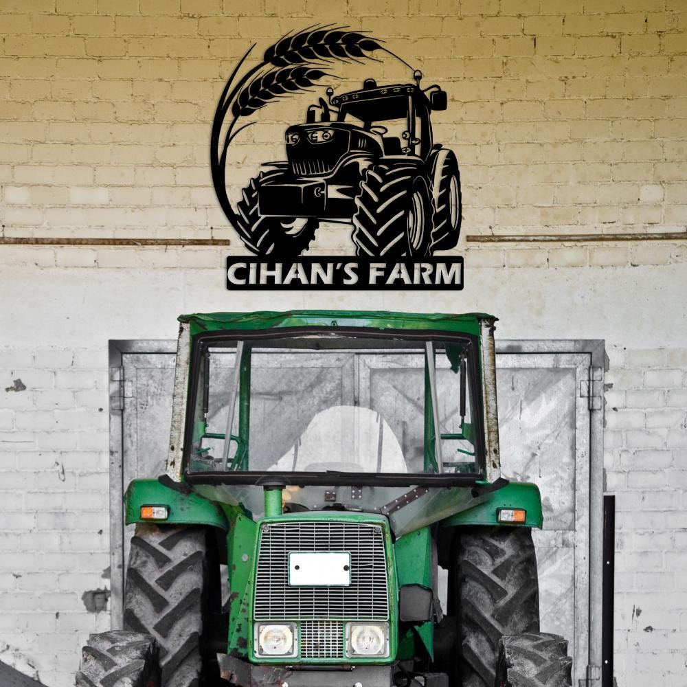 Custom Tractor Farm Logo SVG | Personalized Farmer Name Sign | Custom ...