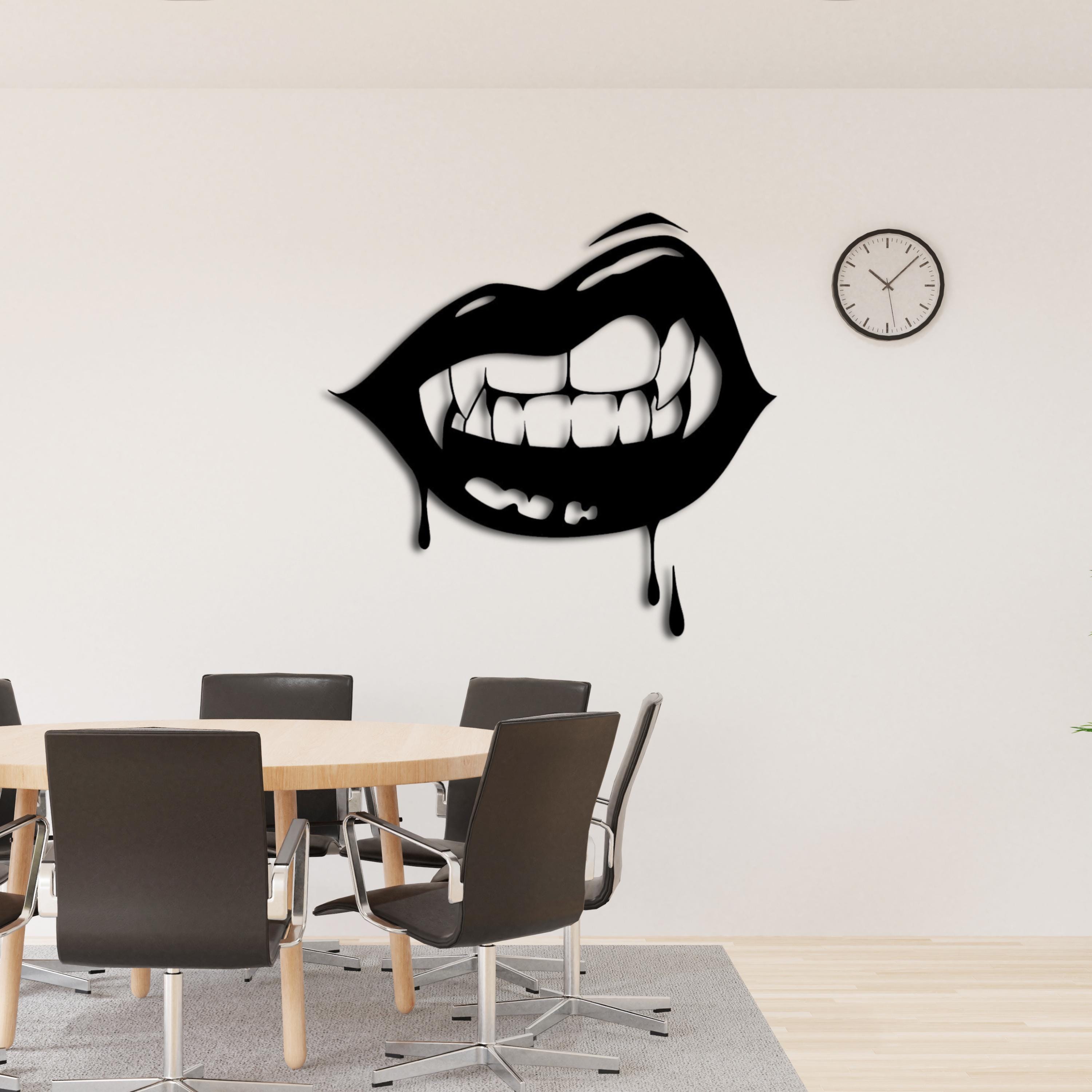 Vampire Teeth Svg Stl Png Files, Vampire Wall Art , Cut File for Cnc ...