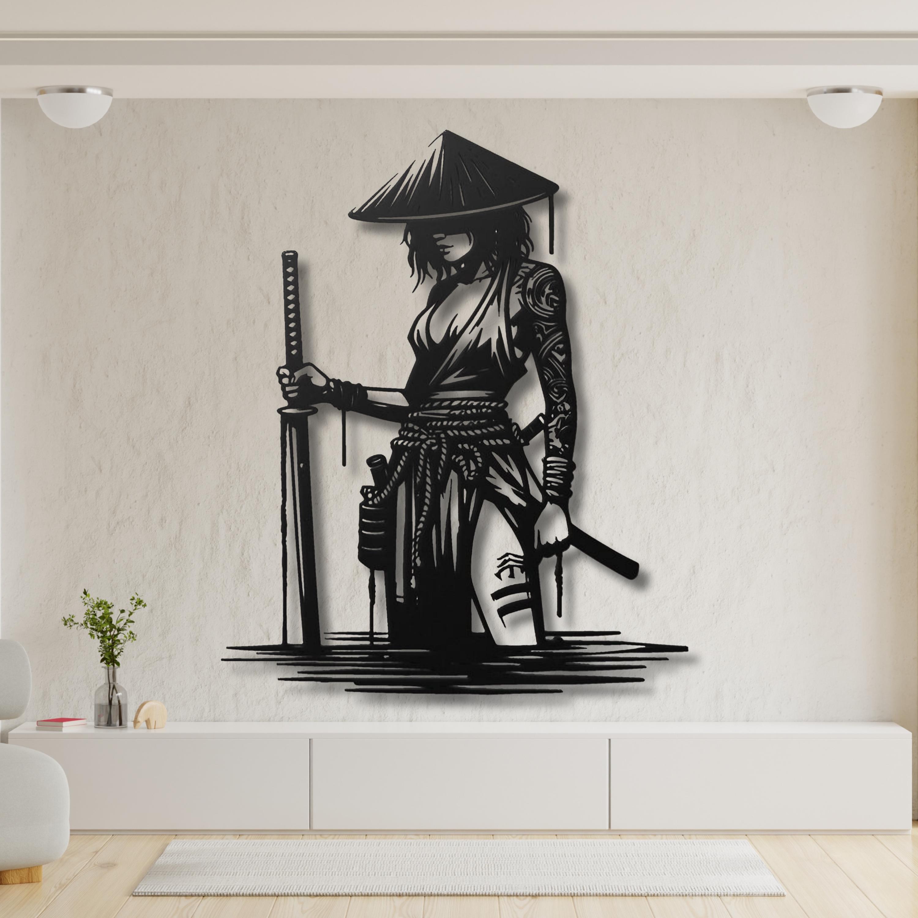 Samurai Geisha SVG, DXF, EPS, Png, Ai Files, Japanese Geisha, Leather ...