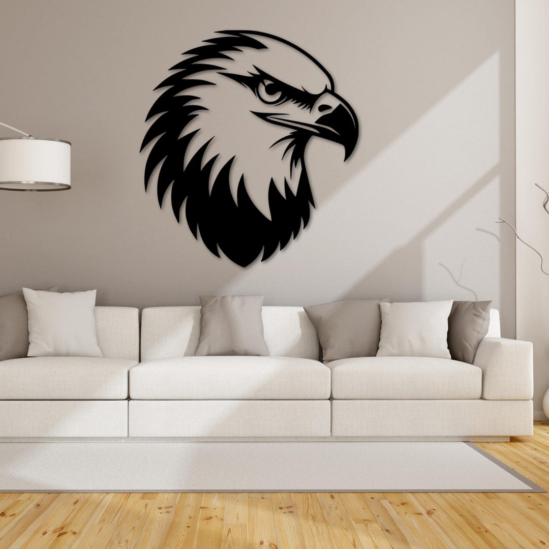 Eagle DXF, AI, EPS, Svg, Png Files | Eagle Head Wall Art | Cut File for ...