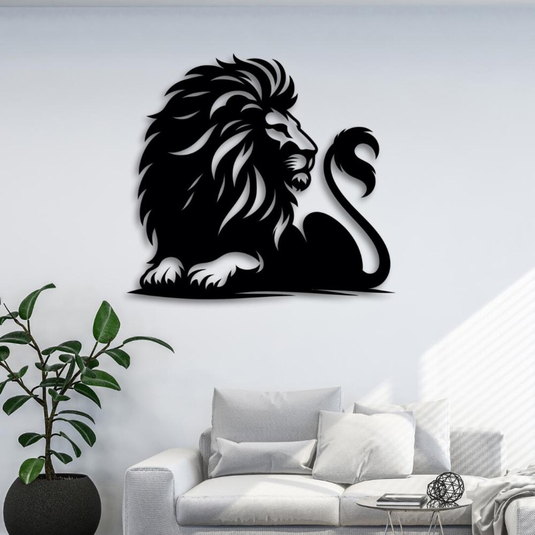 Archivos DXF, AI, EPS, SVG y PNG de león / Arte mural con cabeza de ...