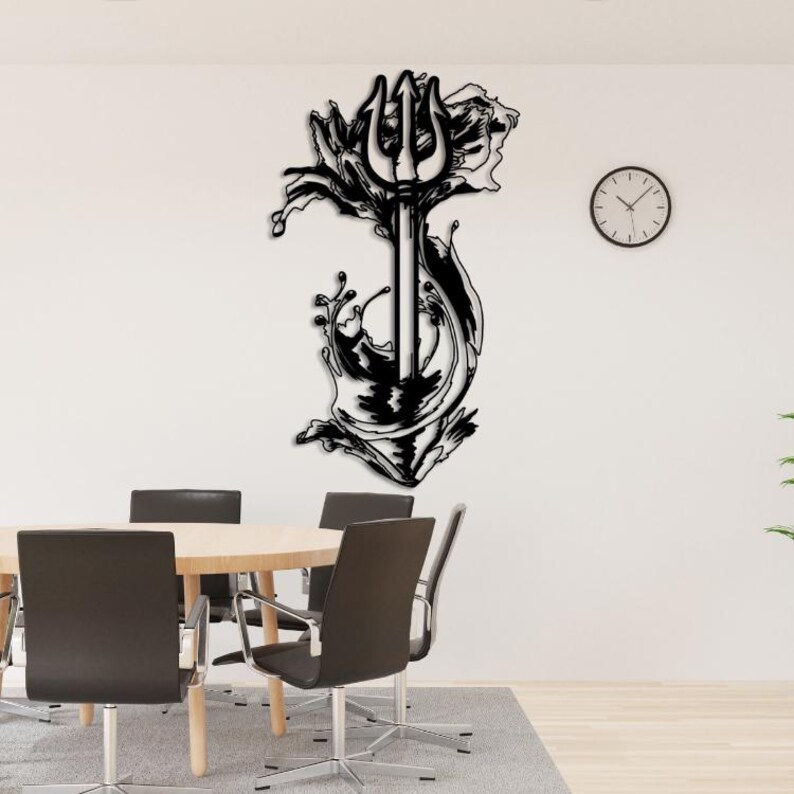 Poseidon Decoration DXF, AI, EPS, Svg, Png Files | Mythology Greak ...