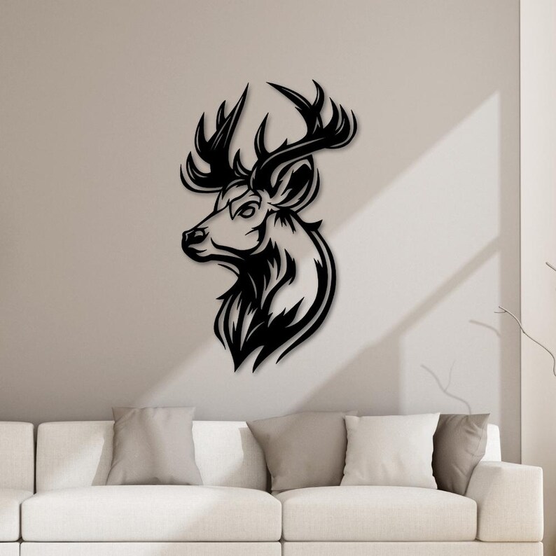 10 Deer Design, Deer Laser Cut Svg, Dxf, Eps, Ai, Png, Metal Cut, Wood ...