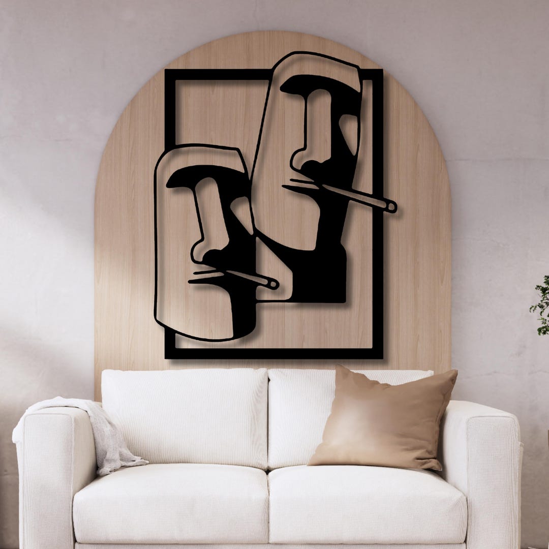 Moai Statue Art, SVG, DXF, EPS, Png, Ai Files, Mystical Easter Island ...