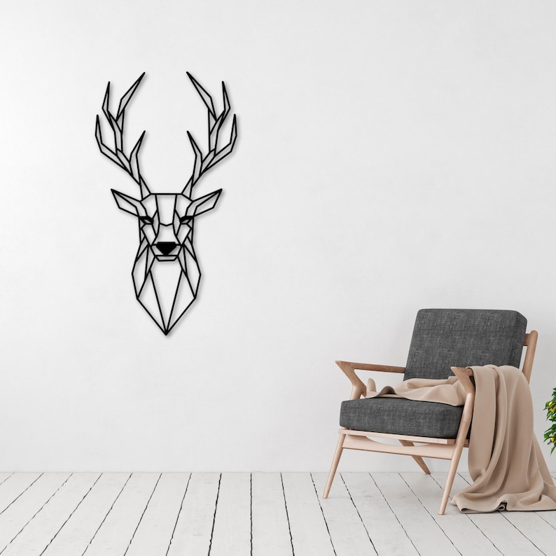 Deer DXF, AI, EPS, Svg, Png Files | Deer Head Wall Art | Cut File for ...