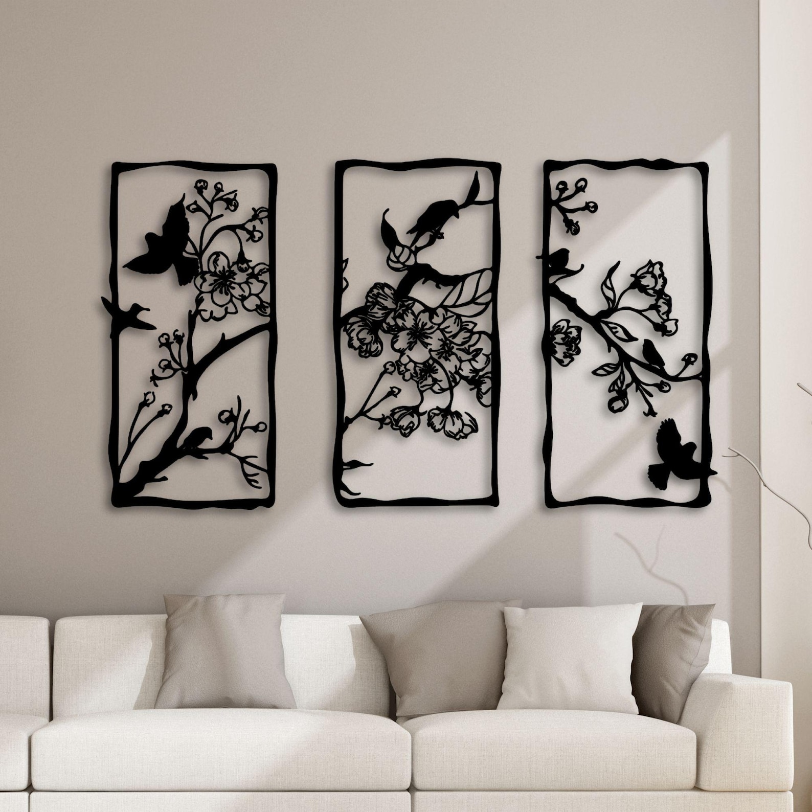 10 Nature Panels DXF for Laser, Water Jet Cutting, Tree Mountain Wall ...