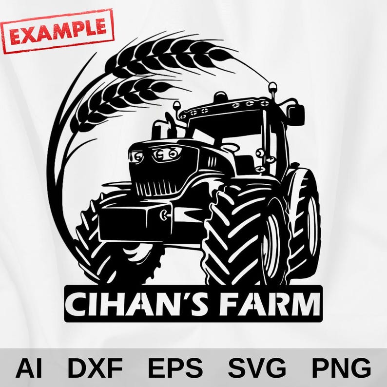 Custom Tractor Farm Logo SVG | Personalized Farmer Name Sign | Custom ...