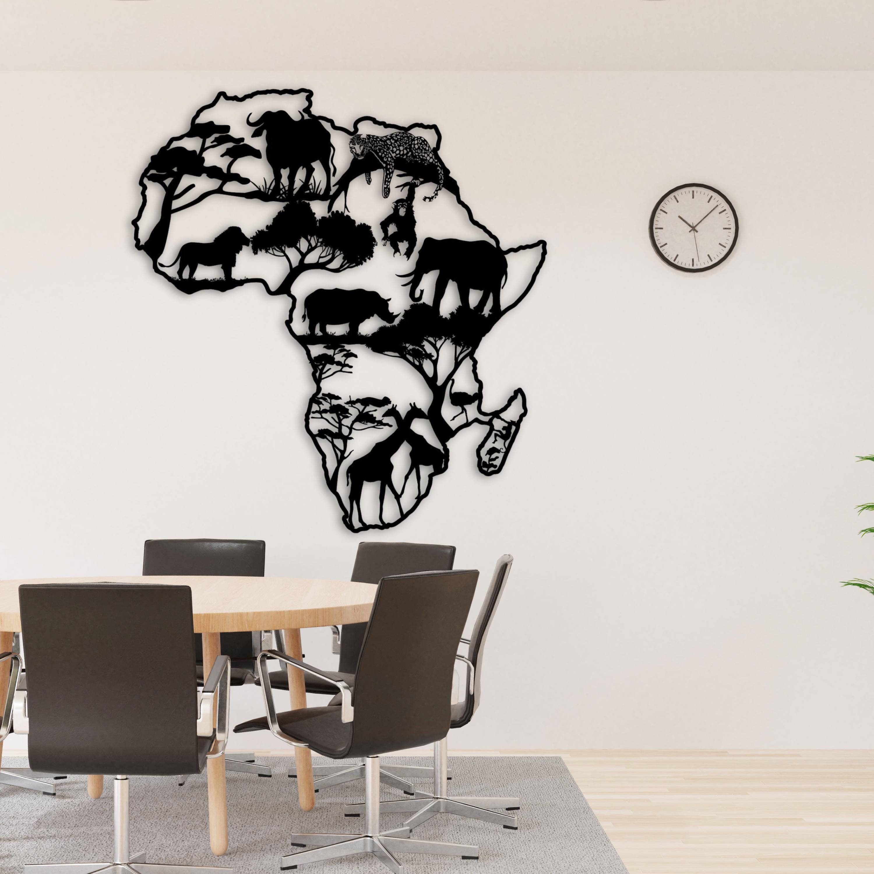 Africa, Safari Metal Cut, Dxf, Eps, Ai, Svg, Png Files, Cnc, Laser ...