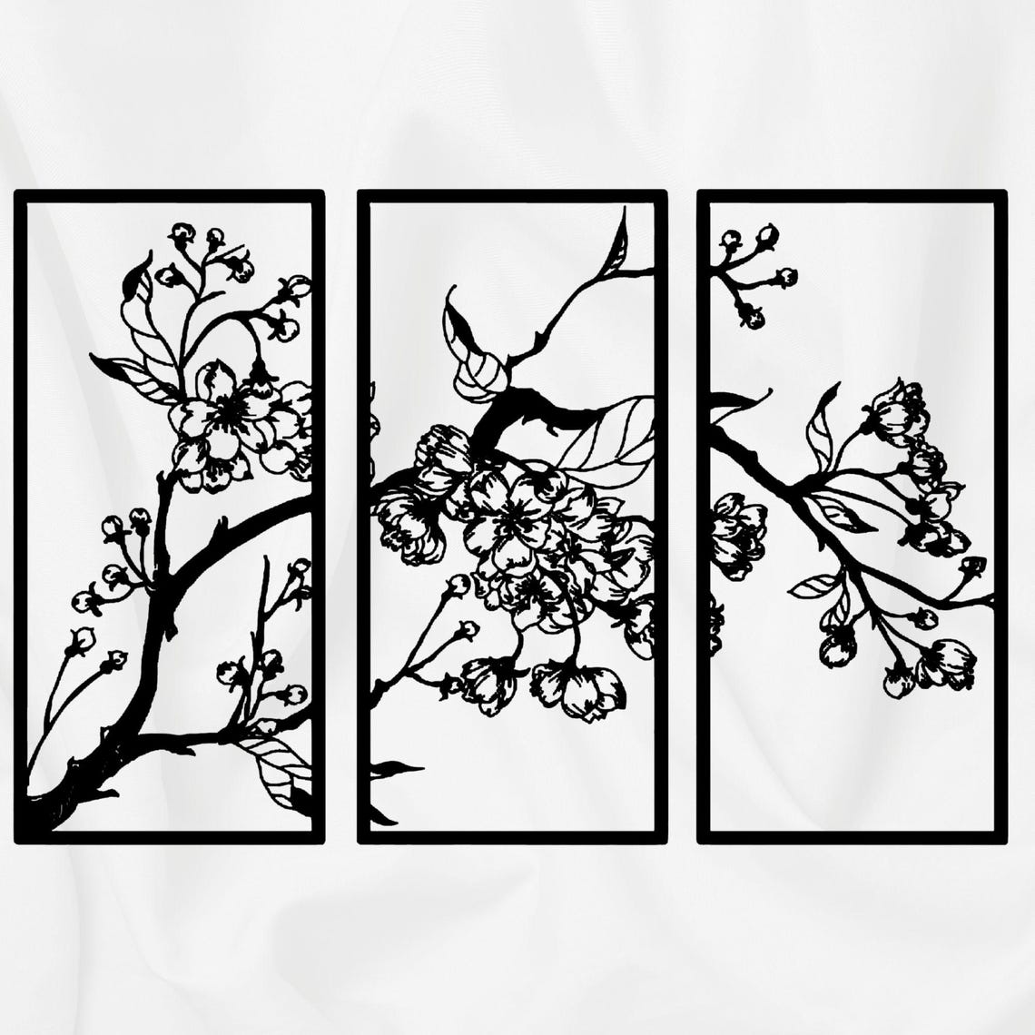 10 Nature Panels DXF for Laser, Water Jet Cutting, Tree Mountain Wall ...
