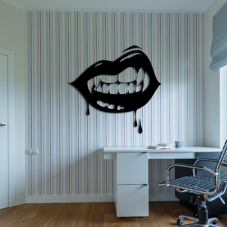 Vampire Teeth Svg Stl Png Files, Vampire Wall Art , Cut File for Cnc ...