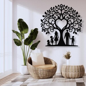 Family Tree Wall Decor, DXF, EPS, Png, Ai SVG Files, Leather Engraving ...