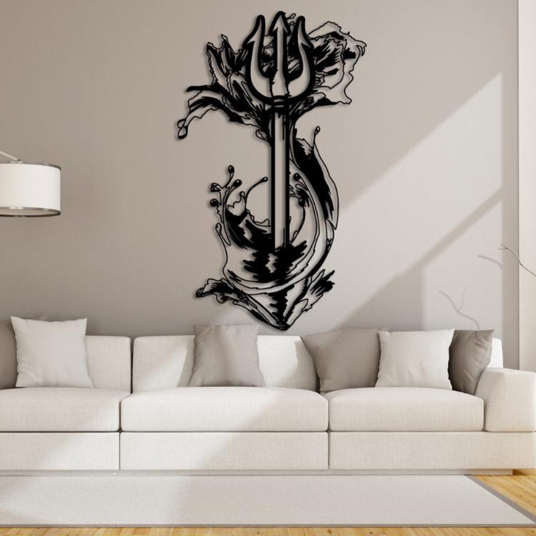 Poseidon Decoration DXF, AI, EPS, Svg, Png Files | Mythology Greak ...