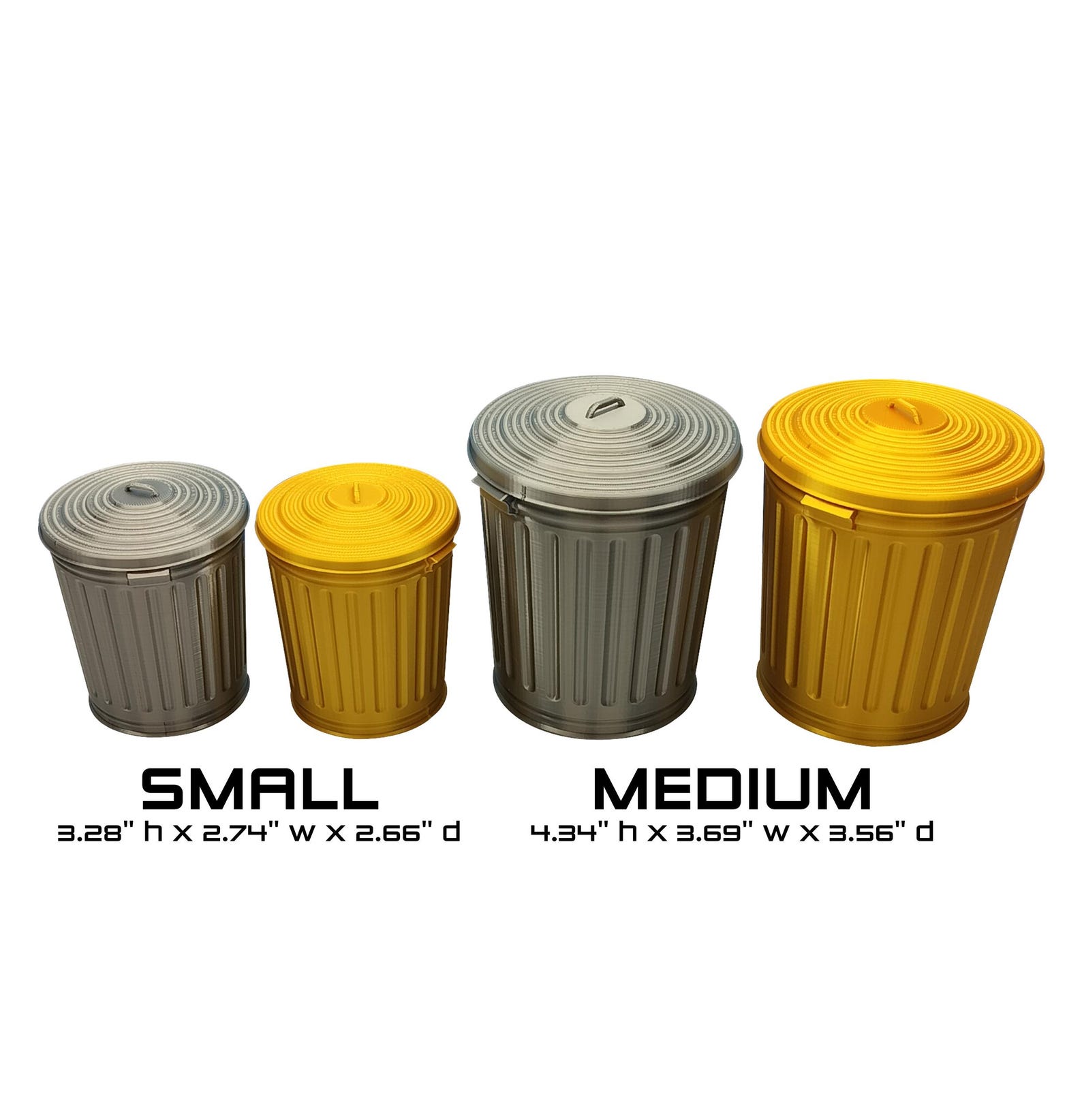 Miniature Trash Can W/ Lid | 3D Printed - Etsy