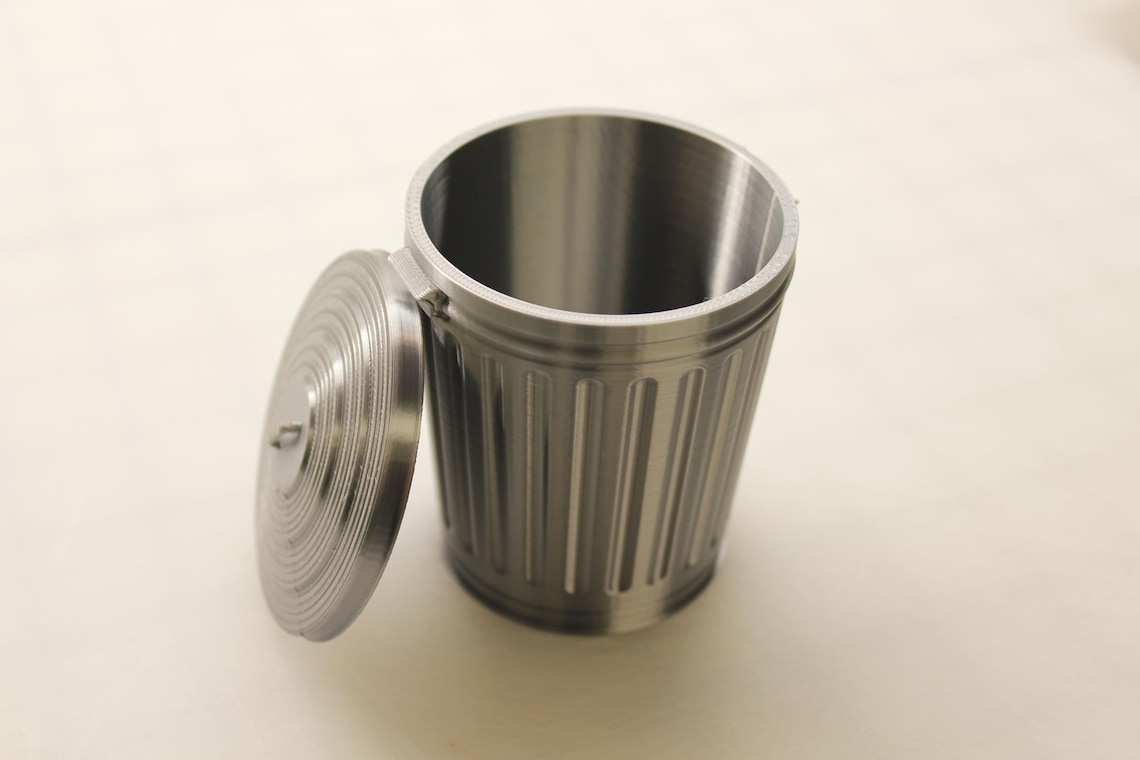 Miniature Trash Can W/ Lid | 3D Printed - Etsy