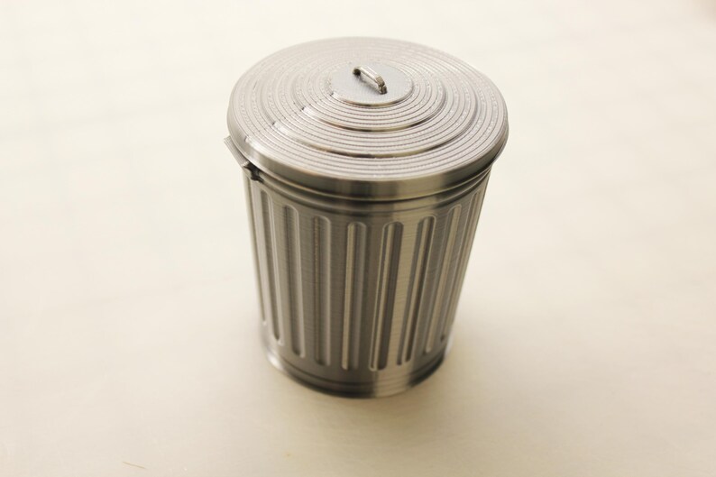 Miniature Trash Can W/ Lid | 3D Printed - Etsy