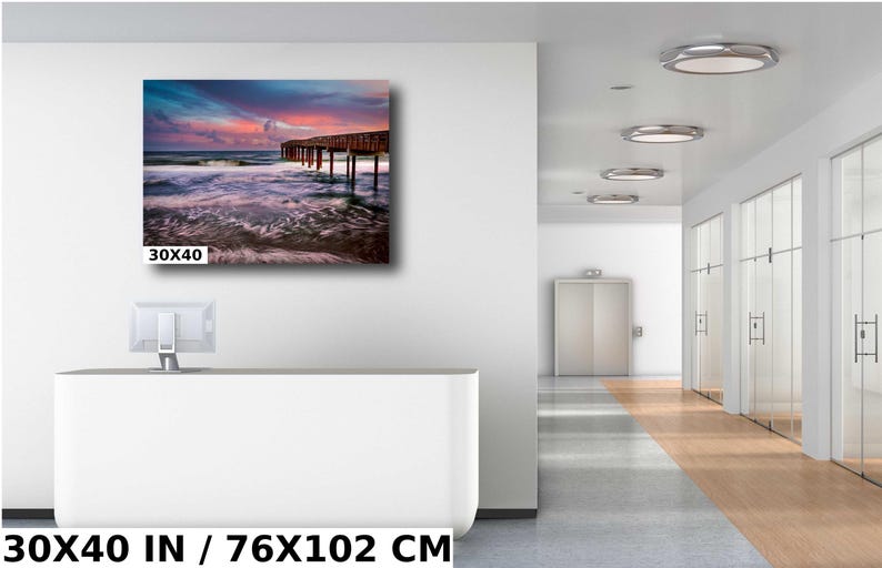 St. Augustine Pier Sunset: Coastal Wall Art Print - Etsy