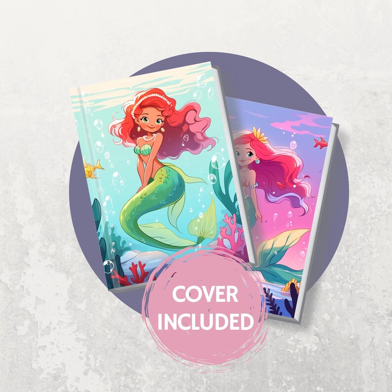 50 Pages Mermaid Coloring Pages for Kids Printable Mermaid Activity Fun ...