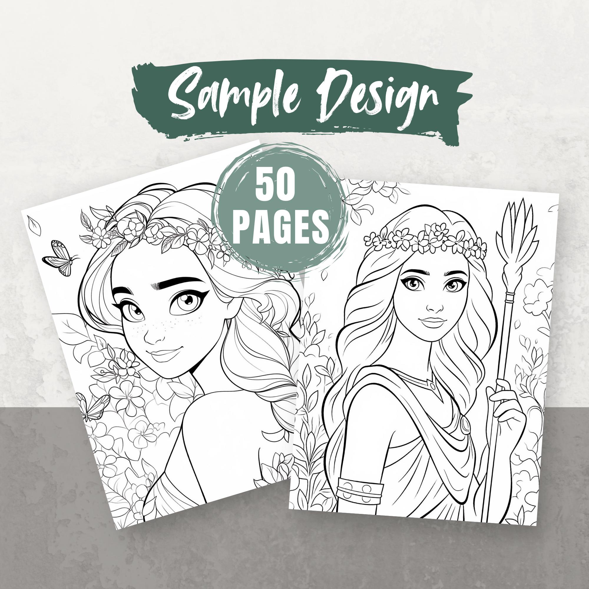 PLR 50 Pages Greek Mythology Coloring Pages Printable Pages Printable ...