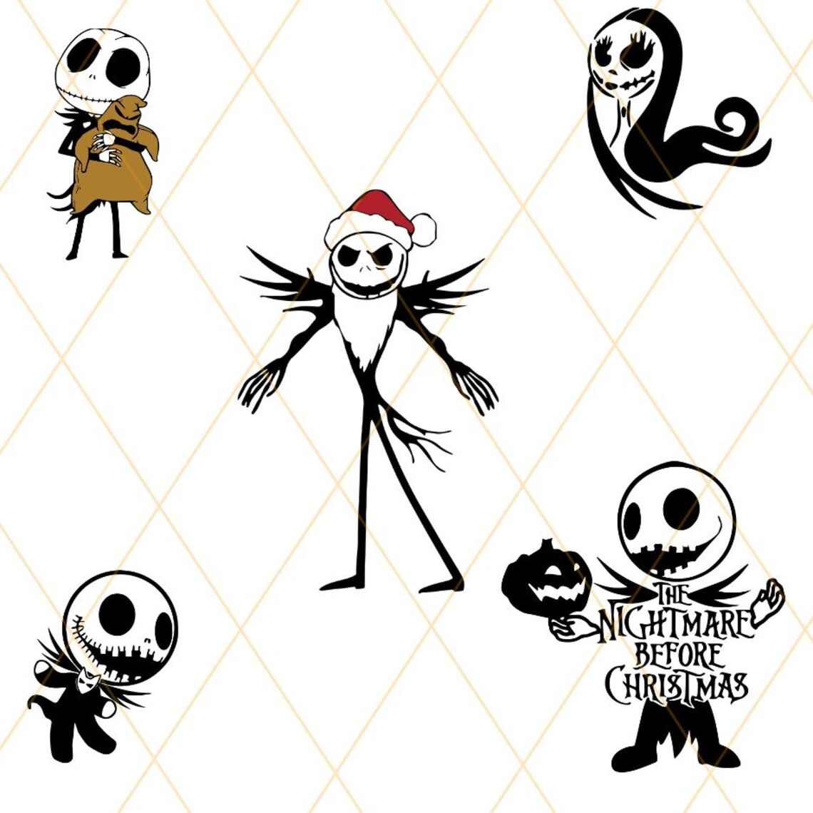 30 Jack Skellington Halloween Bundle, Jack Skellington SVG Digital File ...