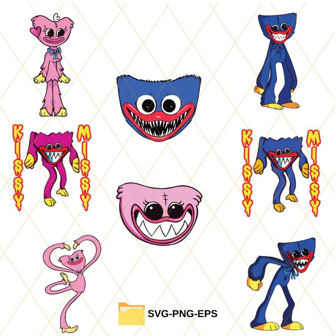 Gaming Svg Bundle, Huggy Wuggy SVG Digital File, Kissy Missy Svg, Poppy ...