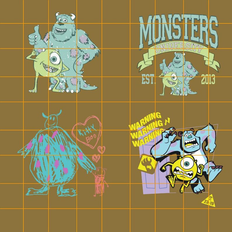 Monsters Svg Bundle, Sully SVG Digital File, Mike Boo Svg Printable ...