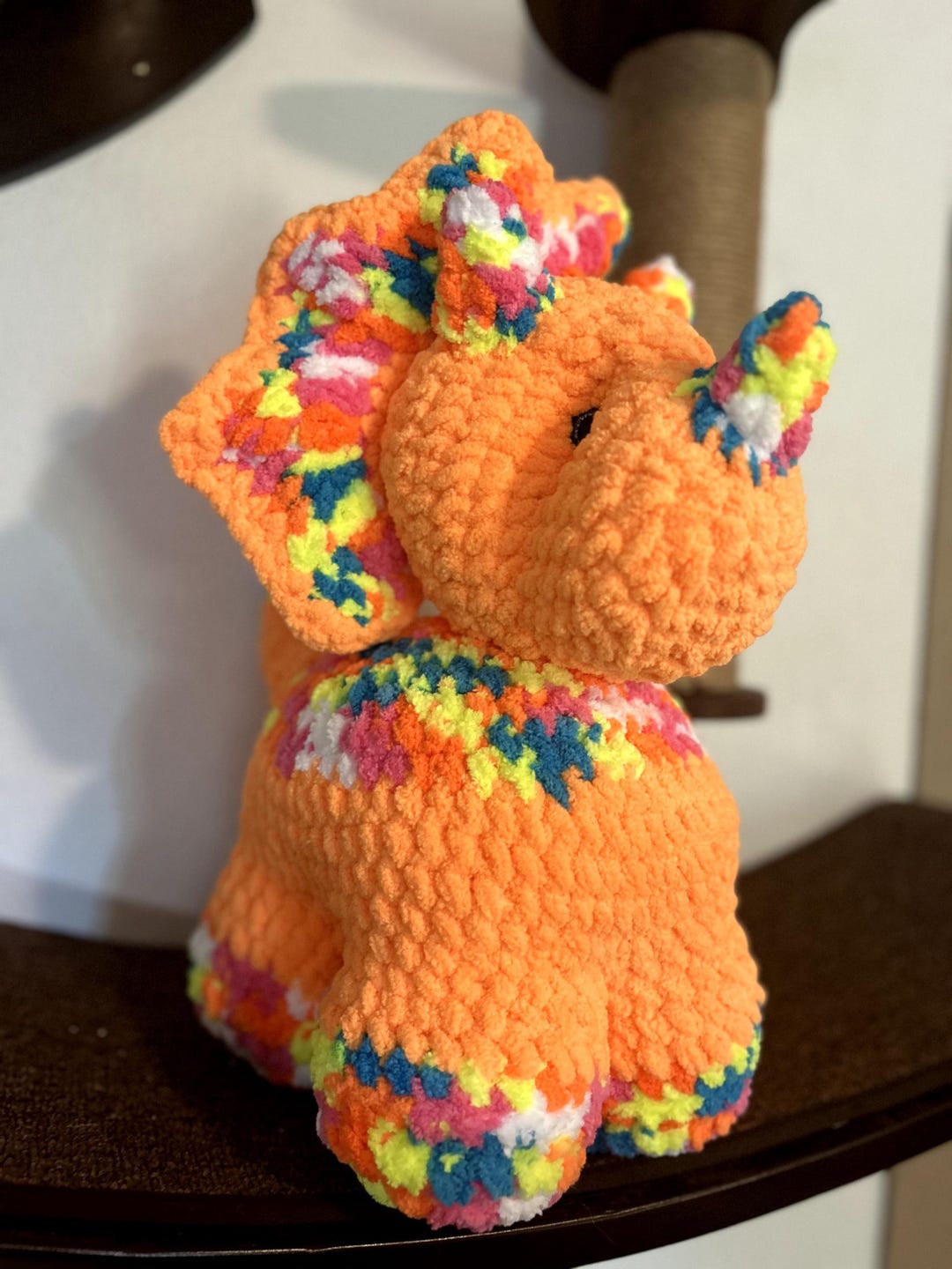 Tuck the Triceratops - Crochet Plush, Amigurumi, Finished Product ...